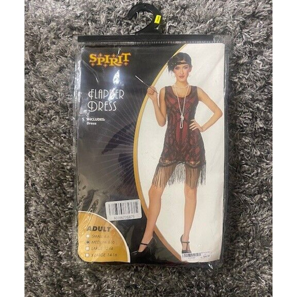 Spirit | Dresses | Spirit Halloween Flapper Dress Costume M Beaded ...